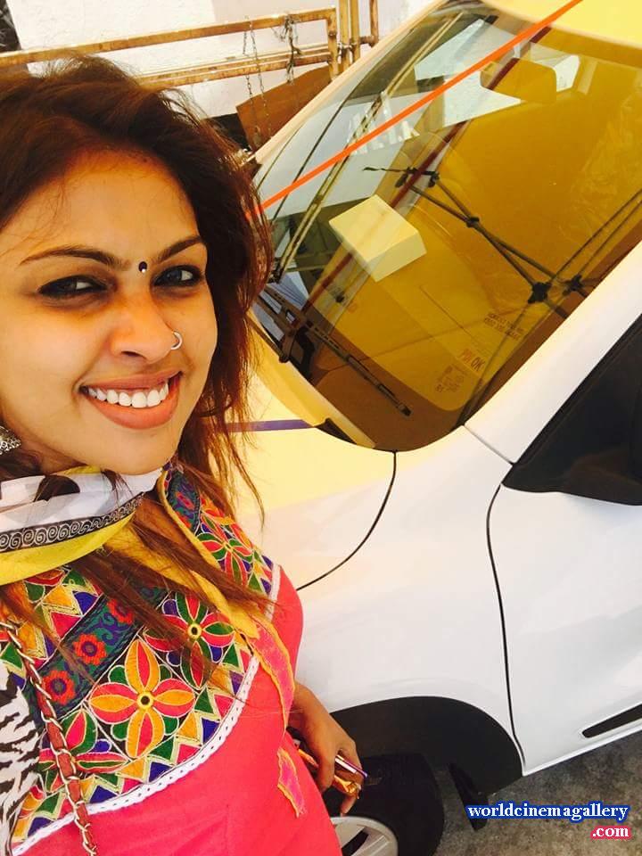 Sri Nikha Red Saree Stills